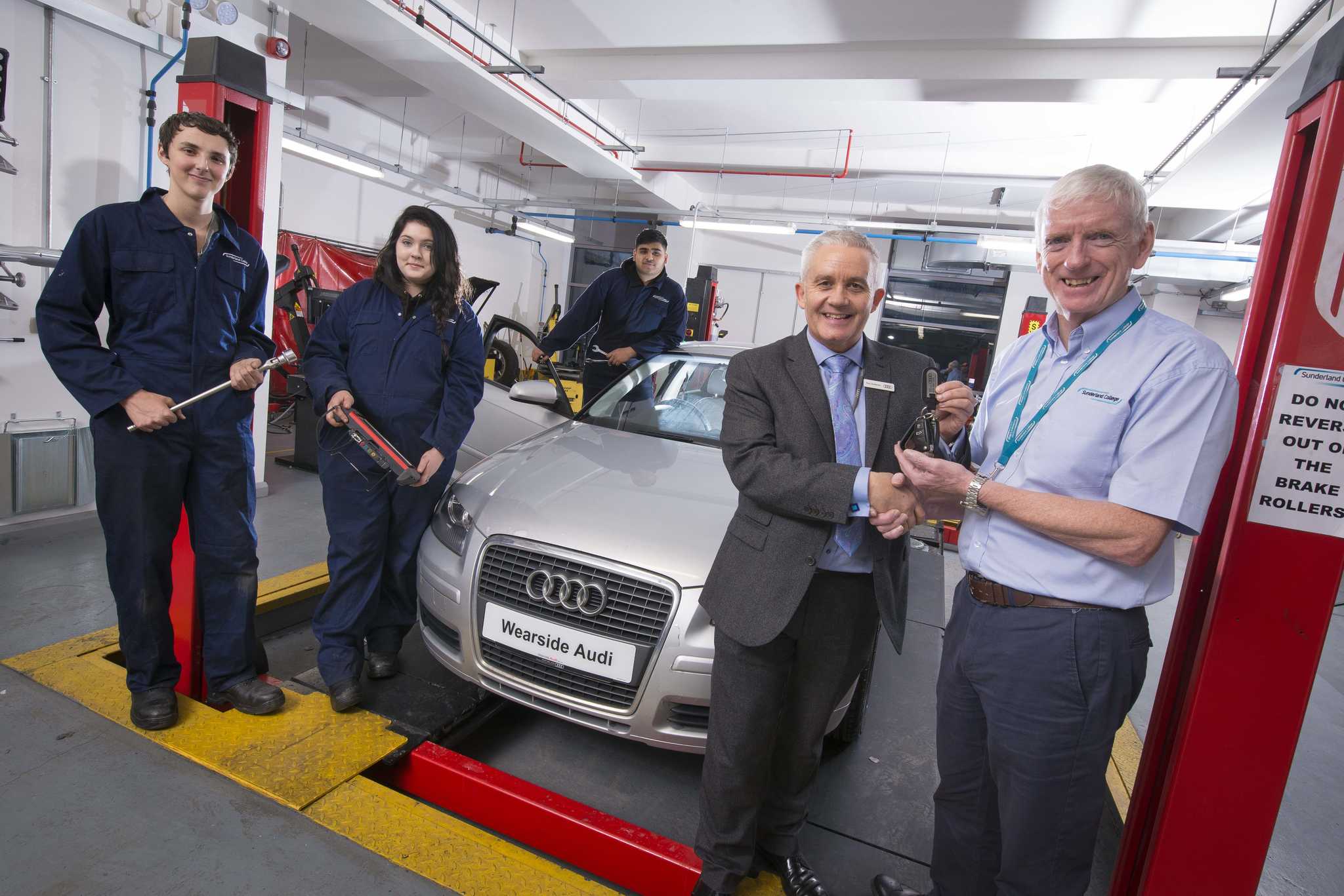 Lookers Audi helps fuel future technicians after donating A3 to college