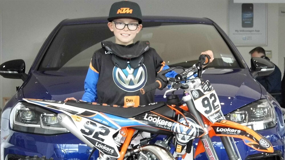 Volkswagen Blackburn Sponsor Motocross Junior, Corey-Jay! | Lookers ...